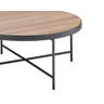 George Oliver Industrial Style Round Coffee Table 1Pc Metal Finish Living Room Furniture ...